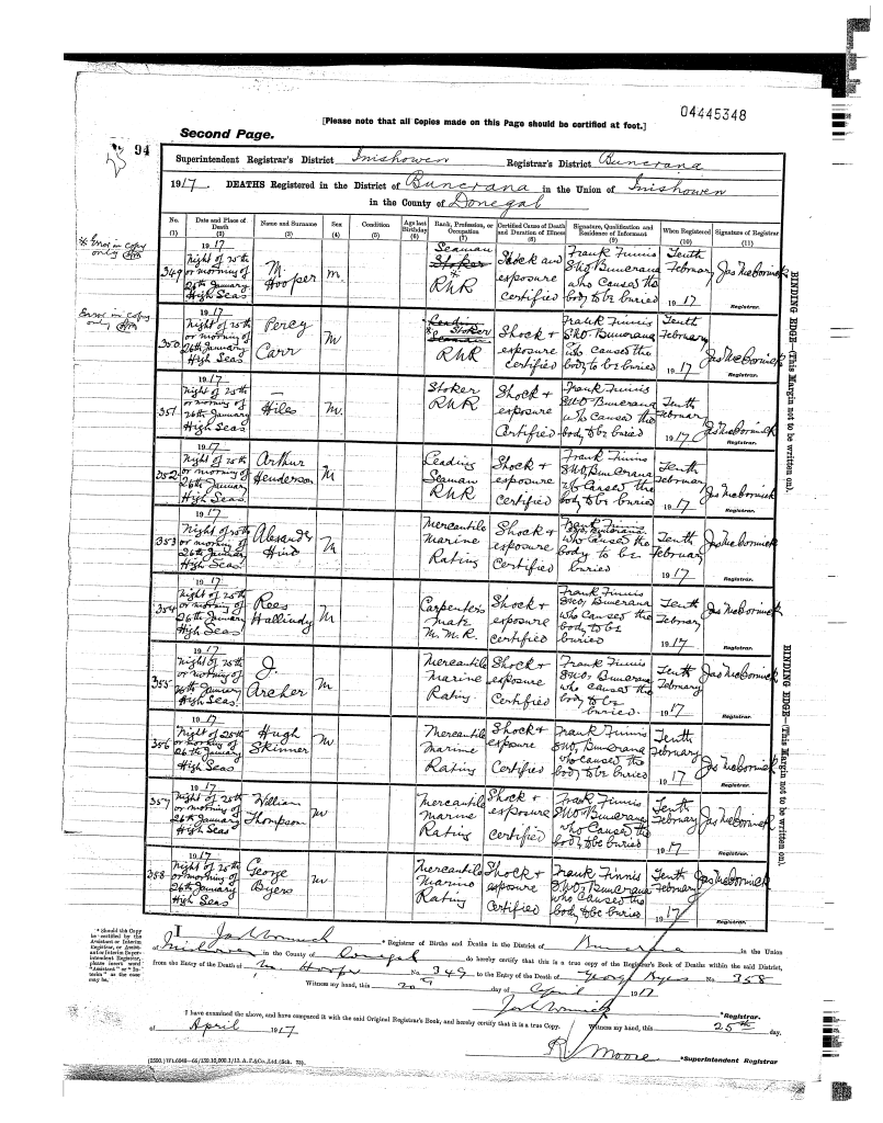 Samuel Mayo Hooper – The Laurentic Legacy